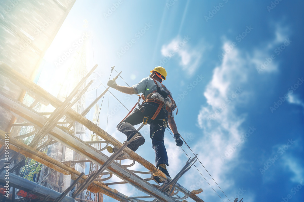 construction engineer worker at heights,architecture sci-fi ...