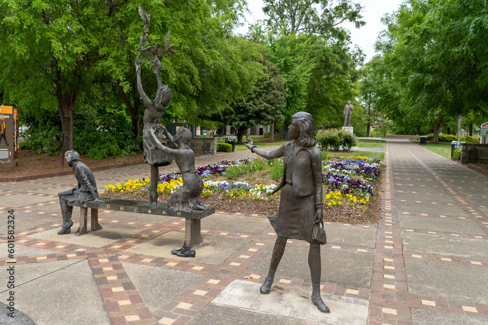 Birmingham, AL - April 2021: The "Four Spirits" sculpture is a memorial ...