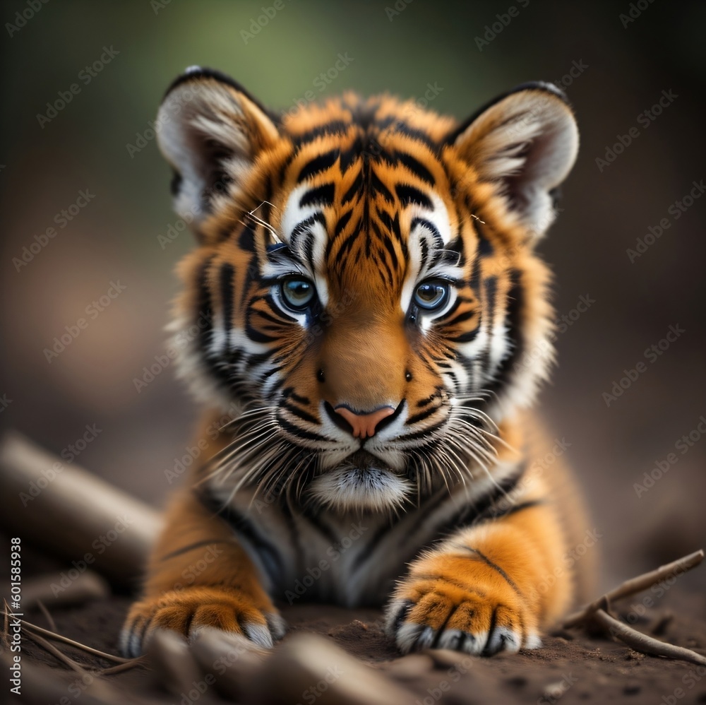 Tiger cub, Bengal Tiger, Royal Tiger, isolated, transparent background ...