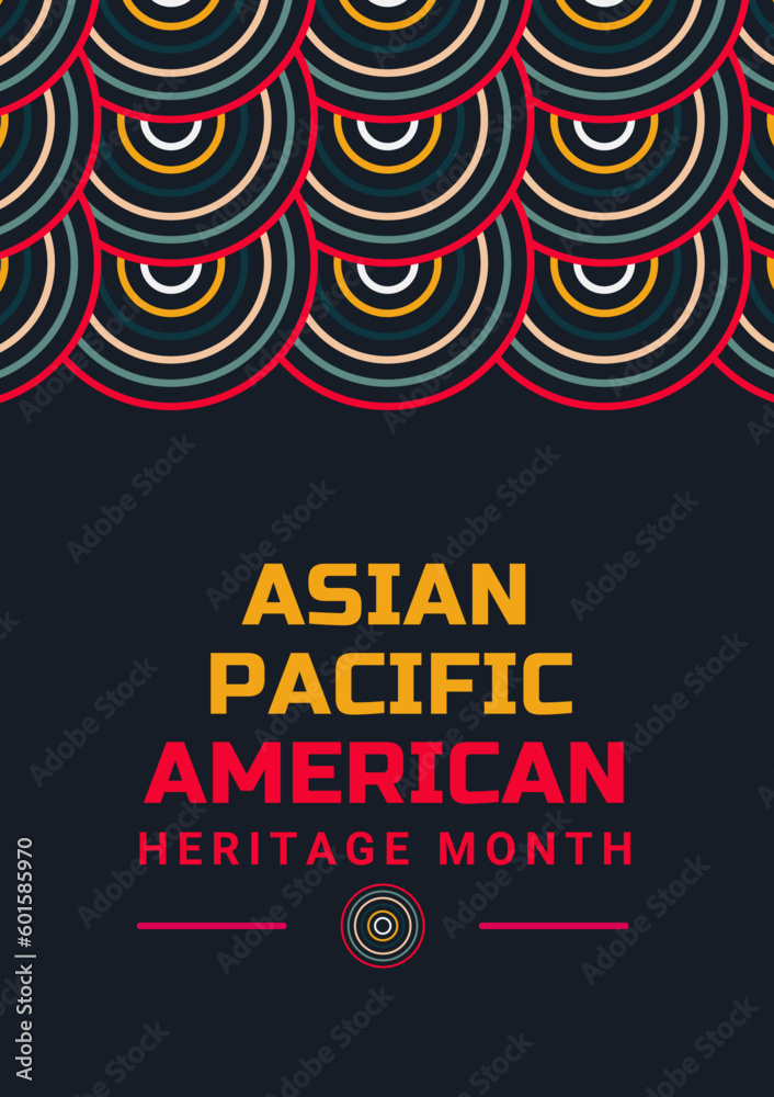 Asian American and Pacific Islander Heritage Month. Vector banner for ...