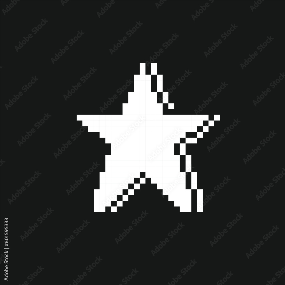 star shape in pixel art style vector de Stock | Adobe Stock