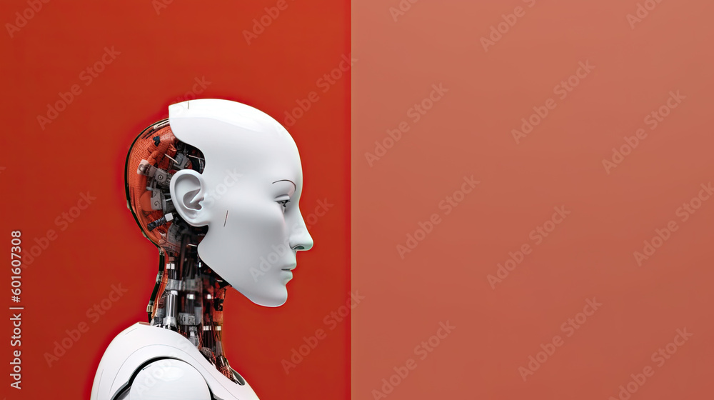 Ethical implications and biases present in AI, background with empty ...
