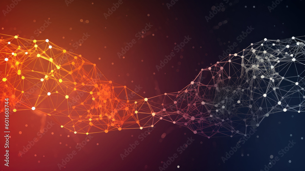 Interconnected nodes representing neurons in an artificial neural ...
