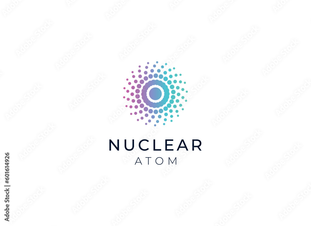 nuclear or atom logo design. Nuclear logo Stock Vector | Adobe Stock