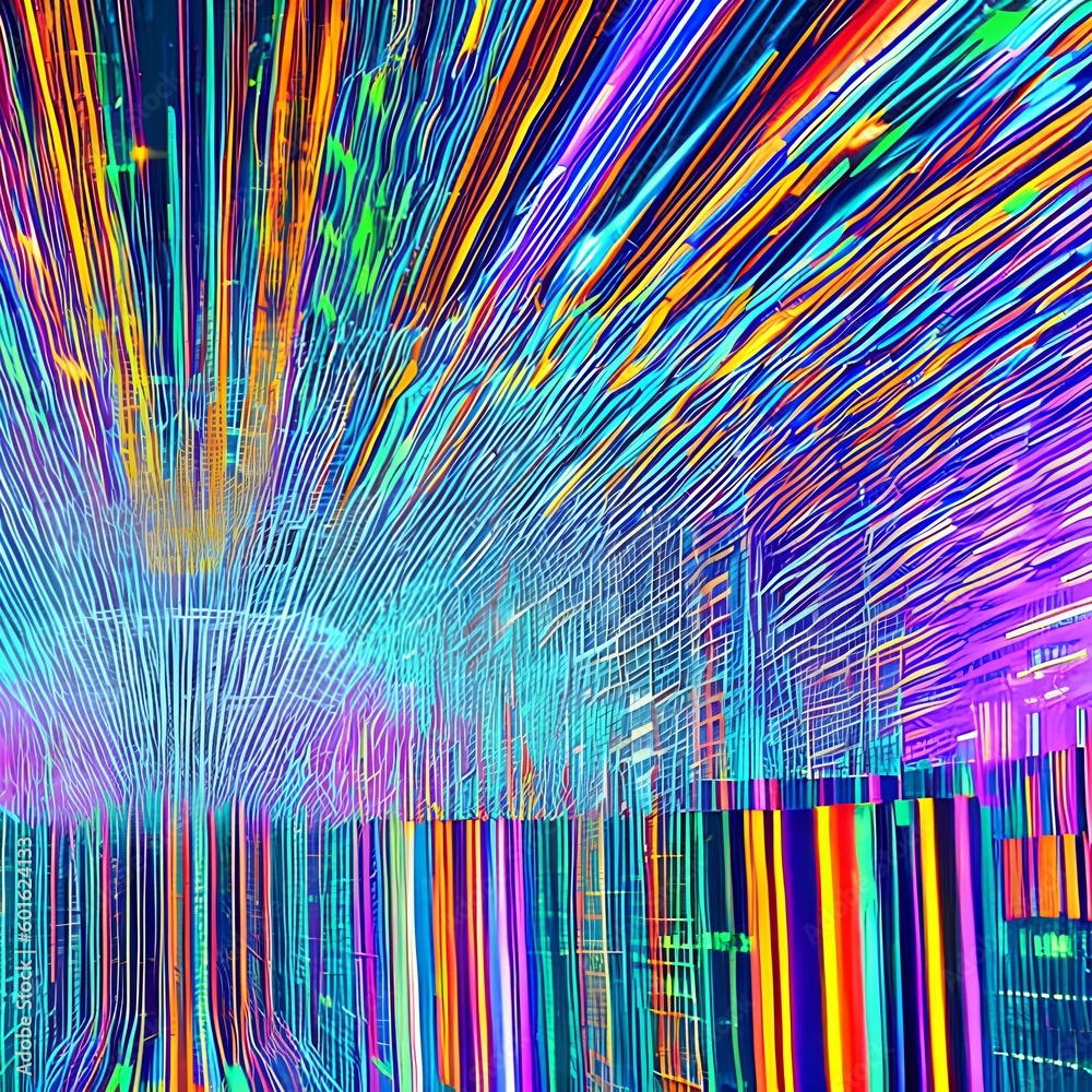 33 Digital Glitch: A futuristic and technological background featuring ...