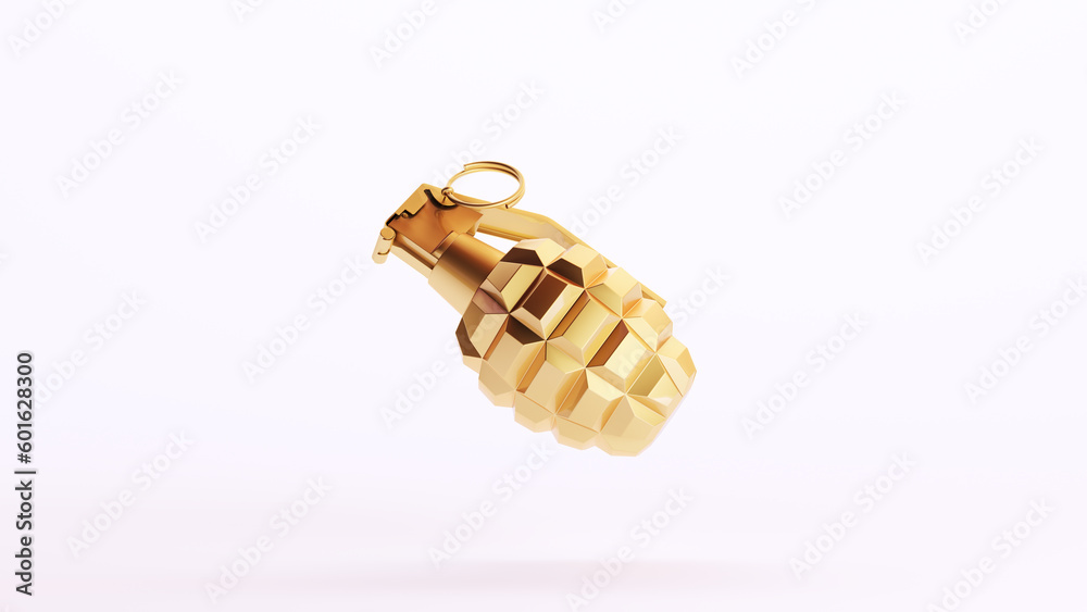 Gold Grenade Retro Weapon Golden Luxury Art Decorative Wealth Elite ...