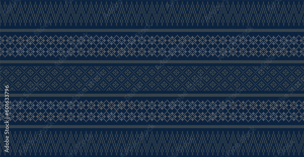 Seamless Pattern of Thai ethnic weaving, Vector illustration. Light and ...