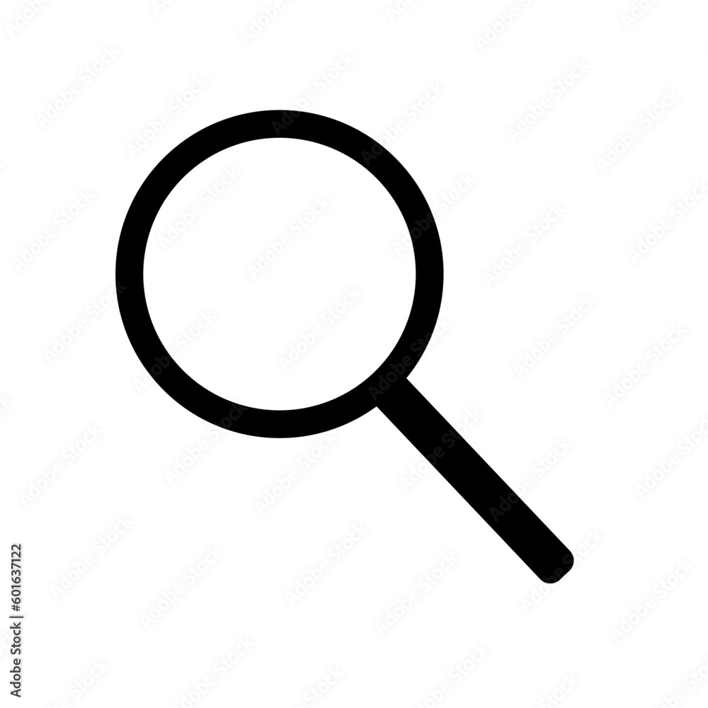 Magnifying Glass Icon. Transparent Background. Vector Illustration ...