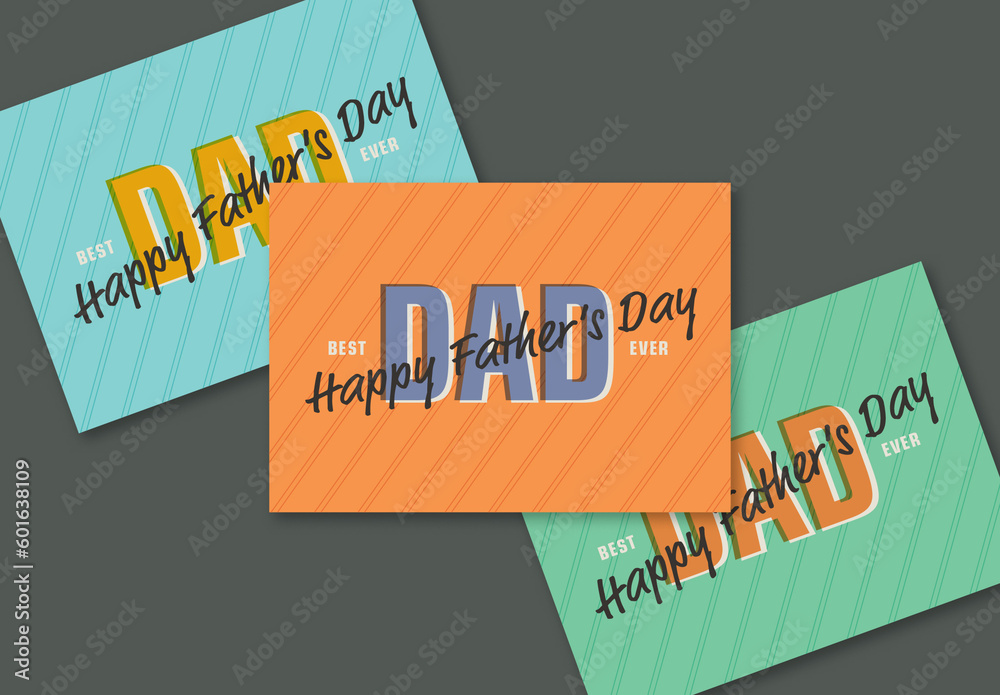 Father’s Day Card Layout Stock Template | Adobe Stock