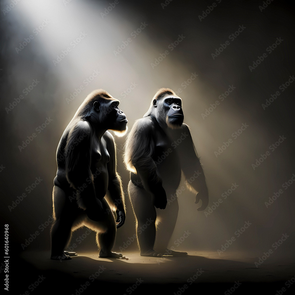 Gorilla (Gorilla) primate genus of the great ape family (Hominidae ...