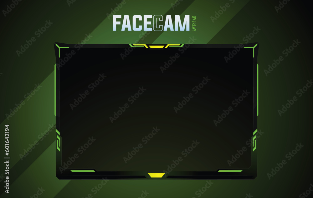 Gaming facecam overlay border for different live streaming platforms ...