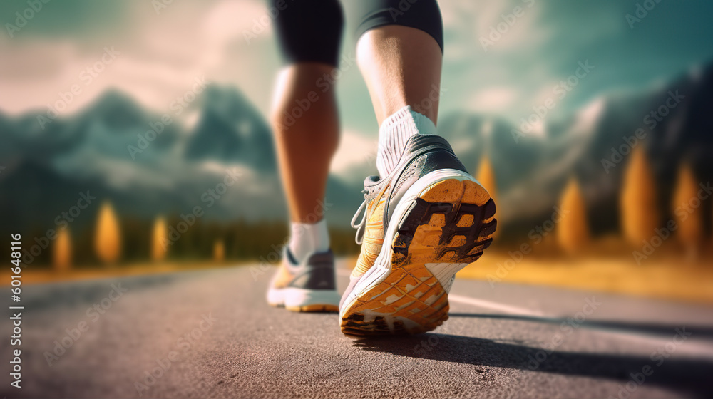 Running towards Success: Start of Runner with Goal in Mind. created ...