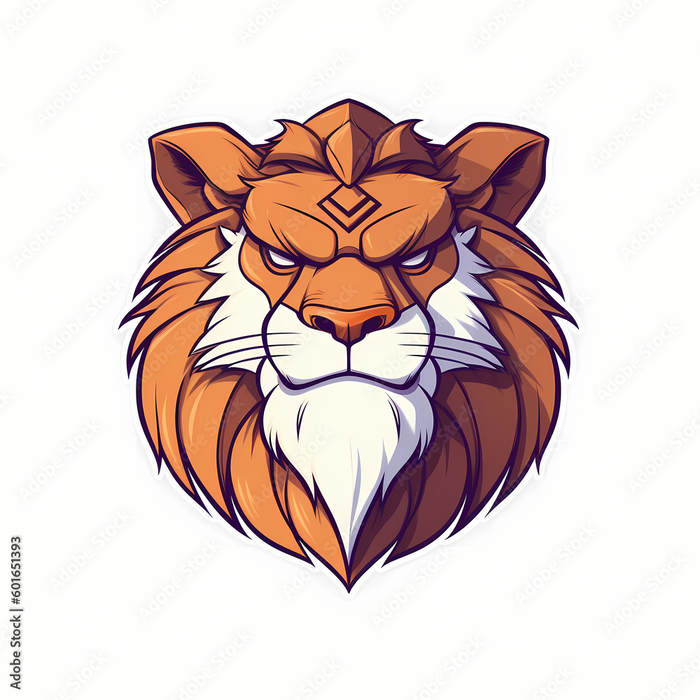 Drawing of a lion head. created in combination of self-drawn and AI ...
