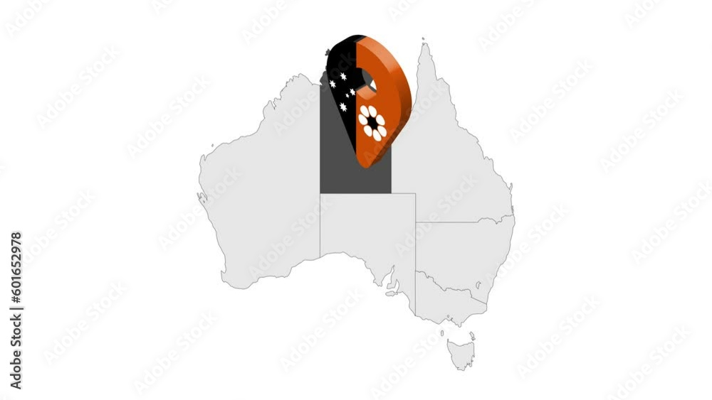 Location Northern Territory on map Australia. 3d Northern Territory ...