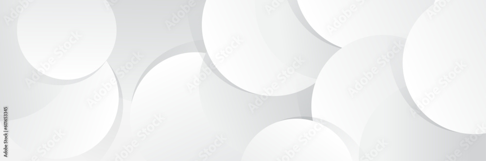 Abstract white circle banner design background. Stock Vector | Adobe Stock