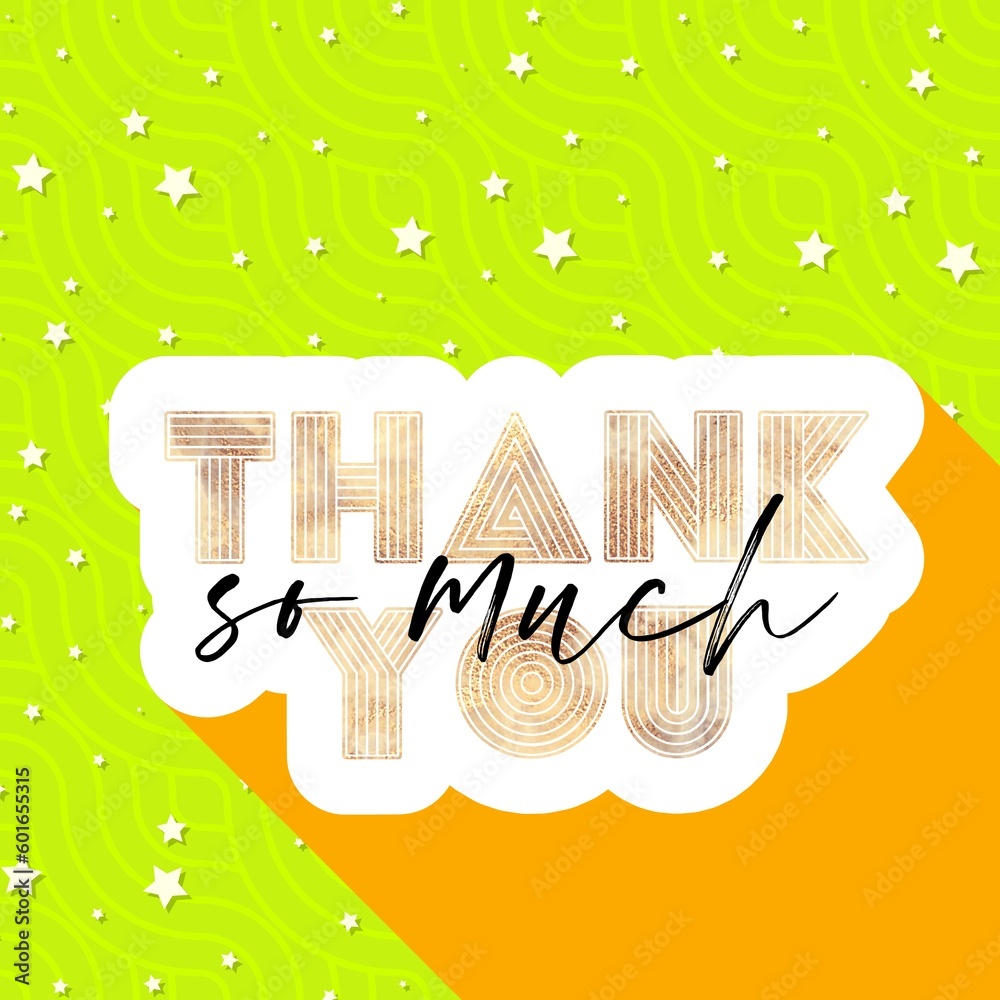 Thank You So Much Card. Hand Written Lettering for Title, Heading ...