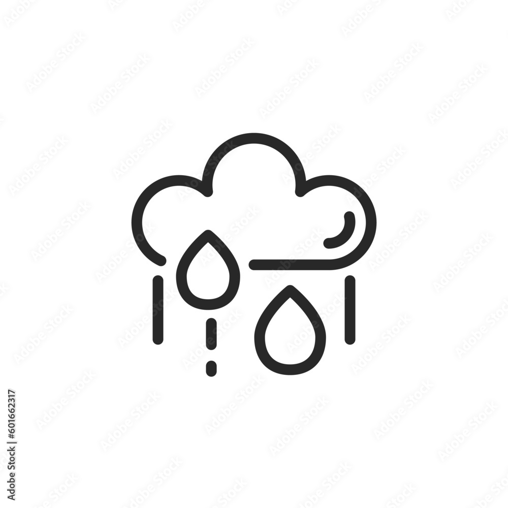 Atmospheric Precipitation Icon - Weather Forecast, Rain Cloud and ...