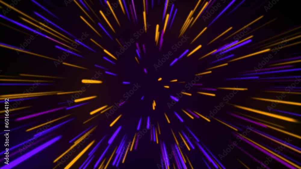 Abstract multicolore hyper jump in space. Hyperdrive Light Speed Tunnel ...