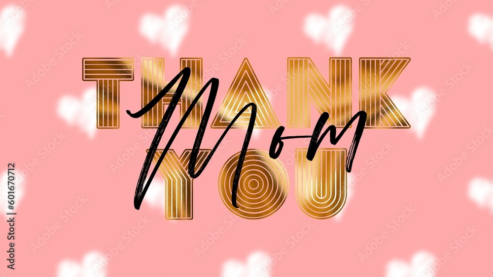 Thank You Mum Card. Hand Written Lettering for Title, Heading, Photo ...