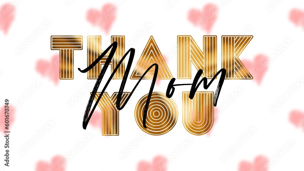 Thank You Mum Card. Hand Written Lettering for Title, Heading, Photo ...