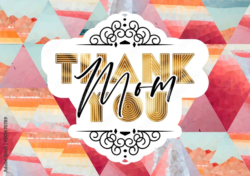 Thank You Mum Card. Hand Written Lettering for Title, Heading, Photo ...