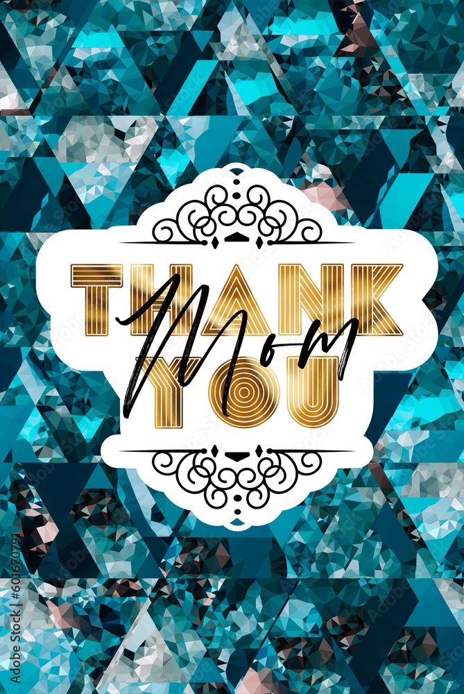 Thank You Mum Card. Hand Written Lettering for Title, Heading, Photo ...