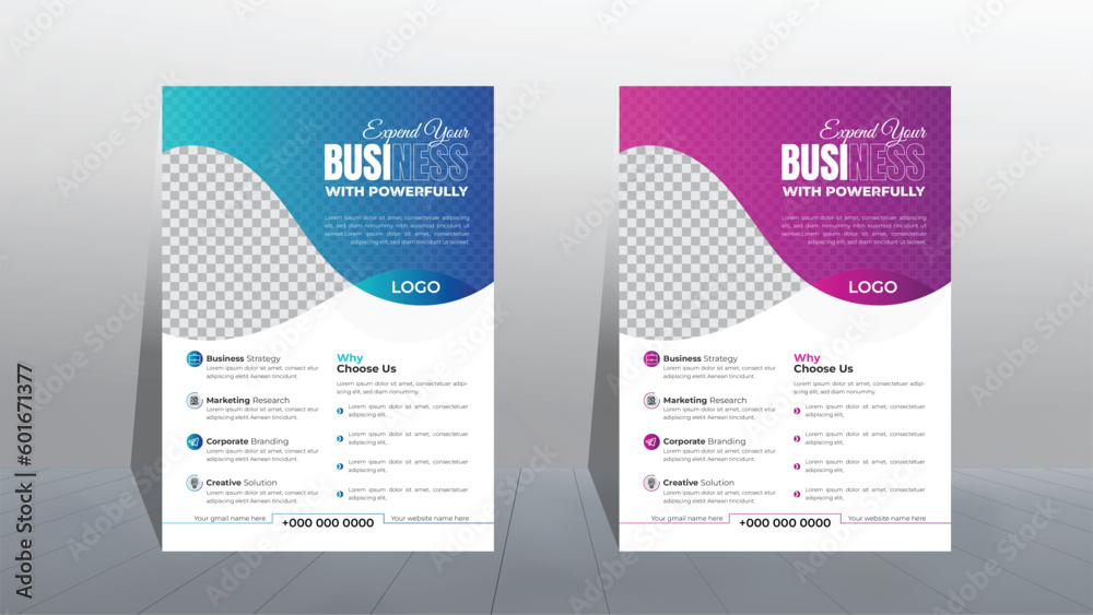 Modern Graphic design layout with gradient modern Flyer, brochure ...