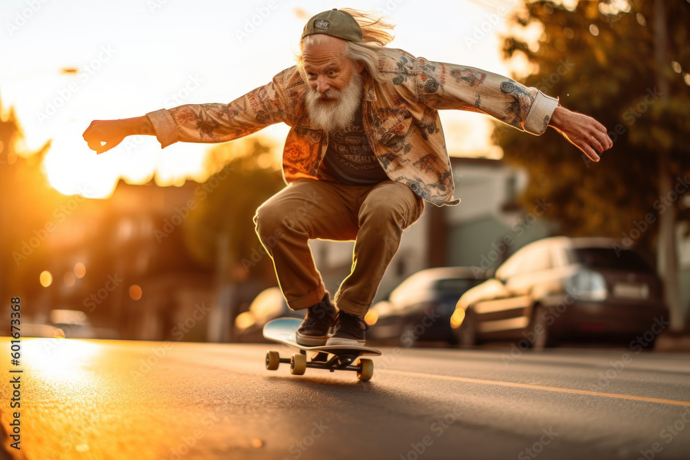 Old Man Skating