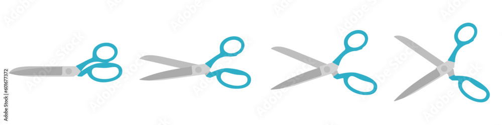 Scissors icons set. Isolated cutting scissors. Pictogram of scissor ...