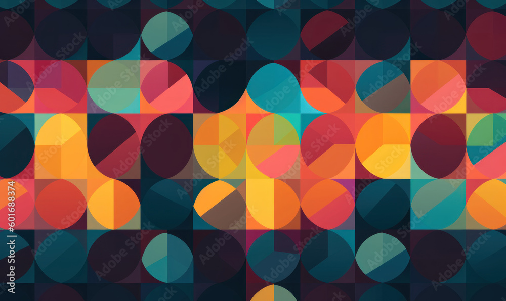 colorful color Penrose tile or tessellation as a background or ...