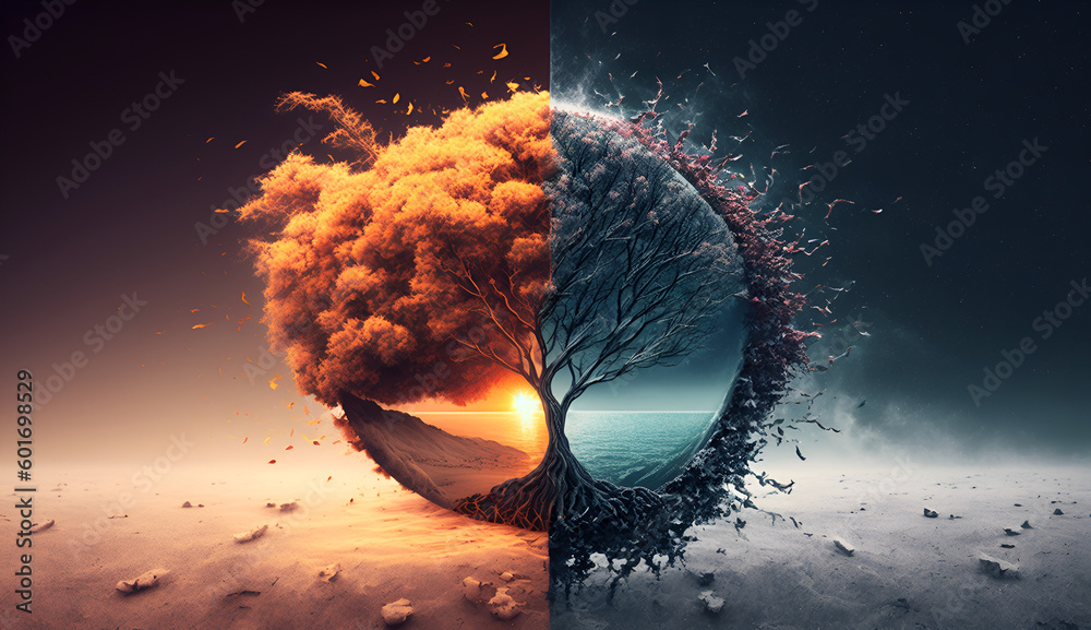 Global Warming. Climate Change. Planet earth. Ecology concept, global ...