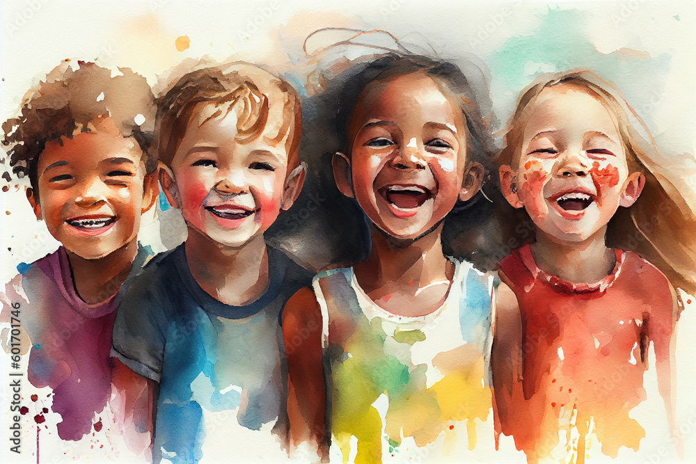 Portrait of children of diverse ethnicity, capturing the beauty and ...