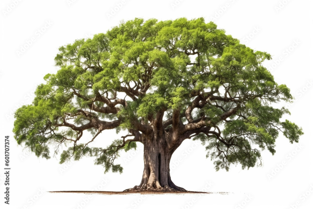 Samanea saman Tree isolated on white background. Rain Tree isolated on ...