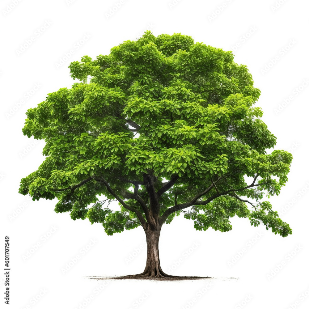 Samanea saman Tree isolated on white background. Rain Tree isolated on ...