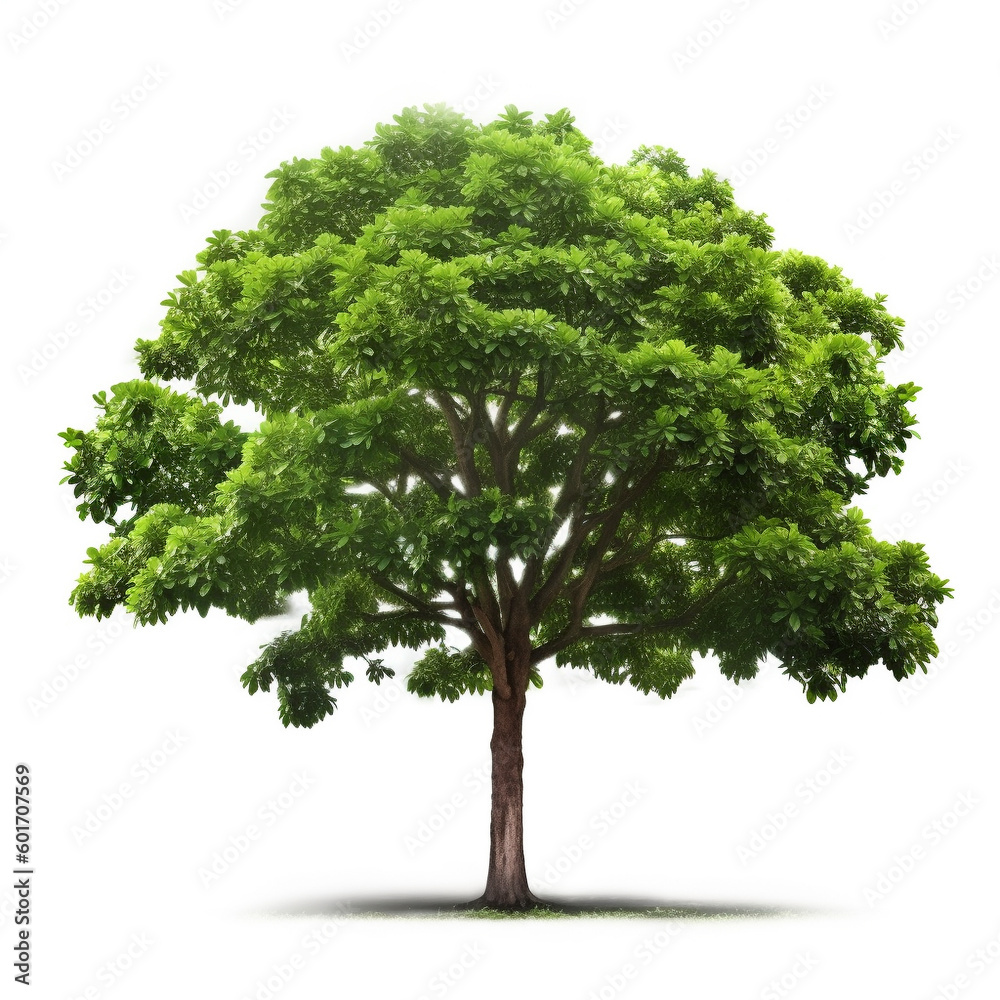 Samanea saman Tree isolated on white background. Rain Tree isolated on ...