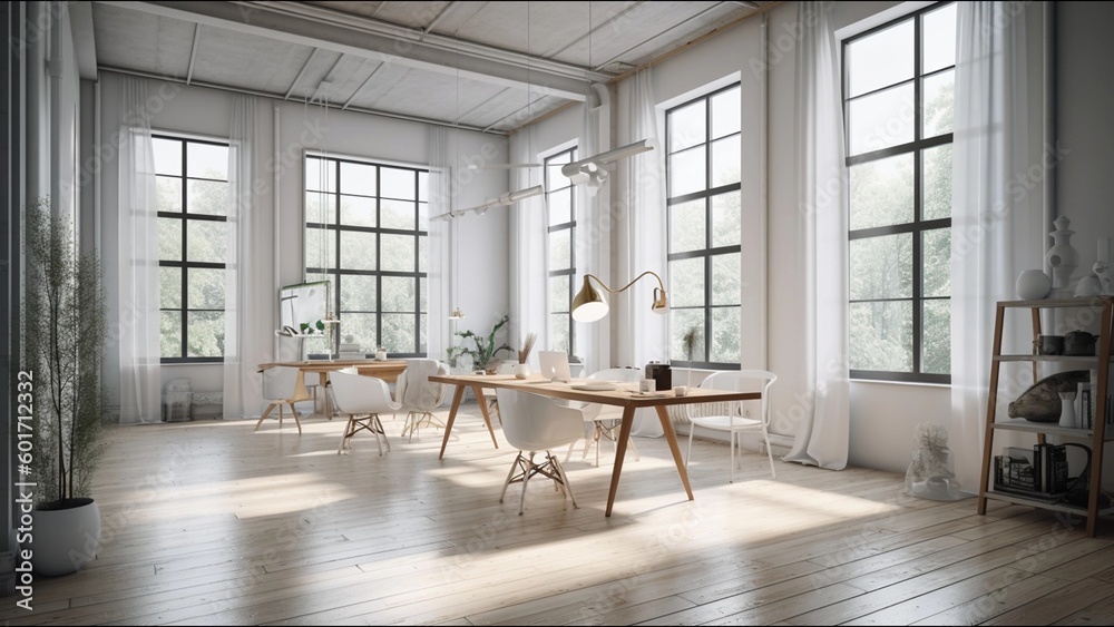 Open space office room, conference room, office room, office with ...