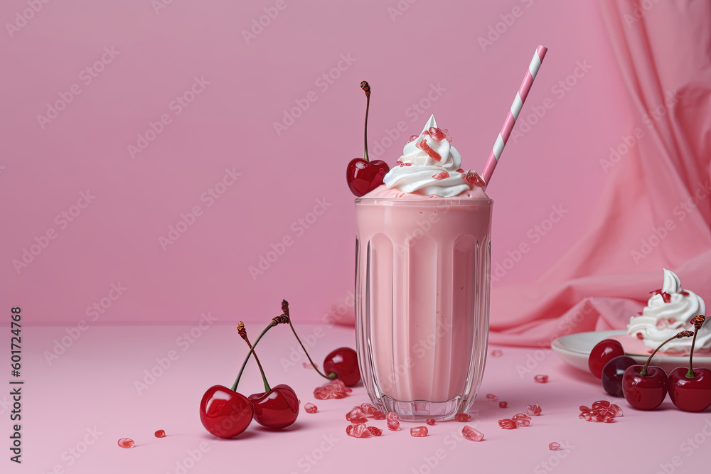 Vintage milkshake design in a retro romantic pattern, perfect for ...