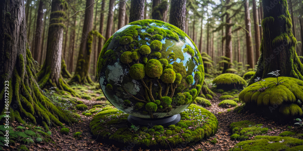 Forest ecosystem, forest is lungs of planet, main absorber of CO2 ...