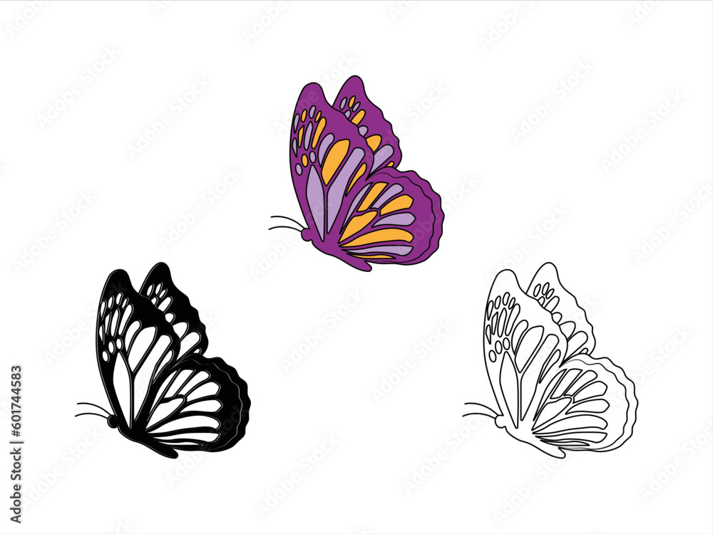 Butterfly Clipart SVG | Butterfly Stencil Svg | Butterflies Svg ...
