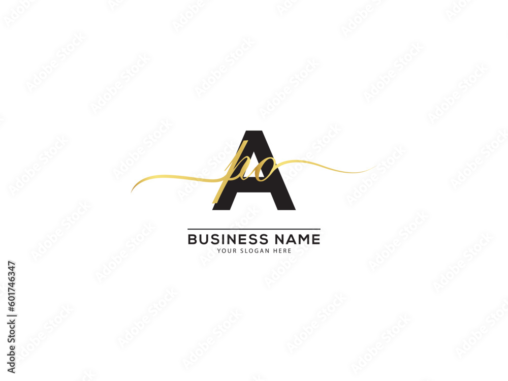 Abstract Bold APO Logo Letter, Hand Drawn Luxury apo pao Signature ...