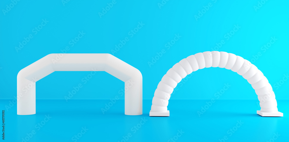 Inflatable arch, 3d rendering. Advertising arch template. Suitable for ...