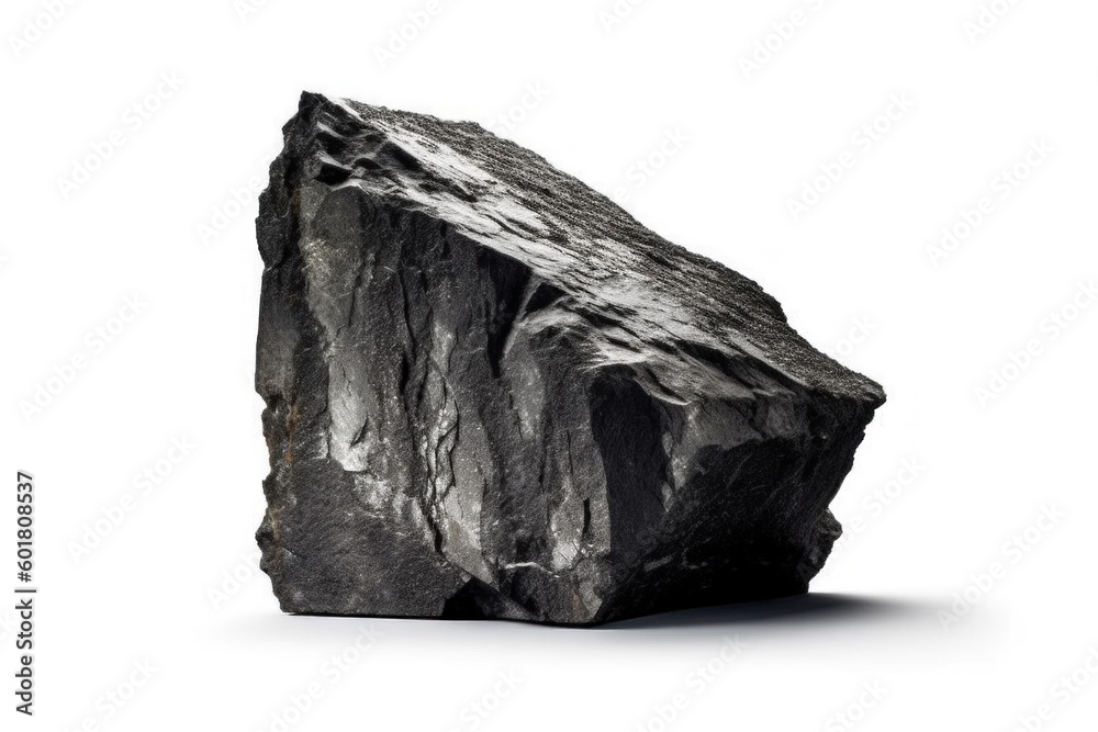 Chunk of basalt rock, a dark volcanic igneous rock formed from cooled ...