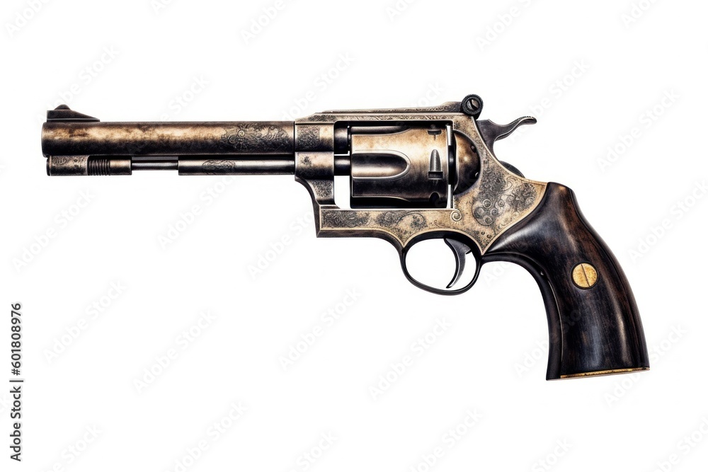 Vintage western revolver, a classic Wild West weapon and collector's ...