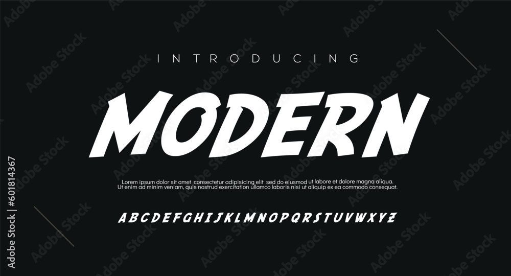 MODERN fashion font alphabet. Minimal modern urban fonts for logo ...