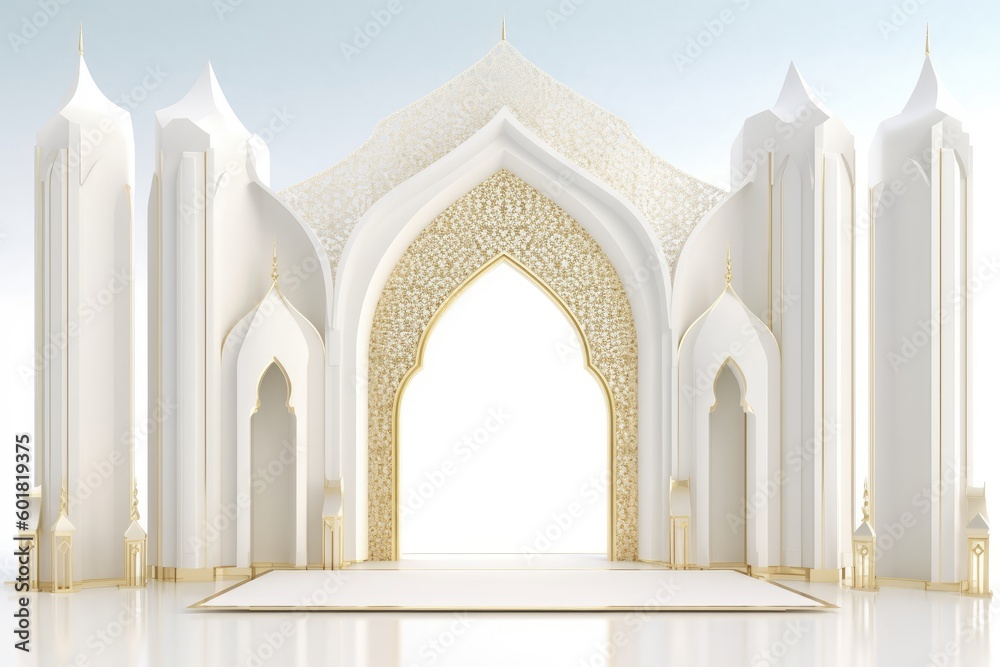 Mughal architecture Indo-Islamic wall backdrop Stock Photo | Adobe Stock