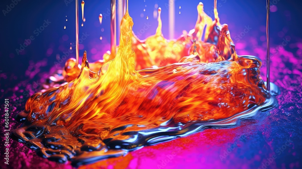 melting & degassing and galvanizing aluminum with a close view, melting ...