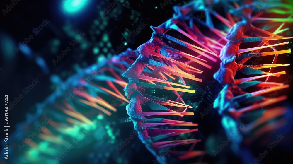 Creative idea and wallpaper of Genetical Science and DNA sequencing and ...