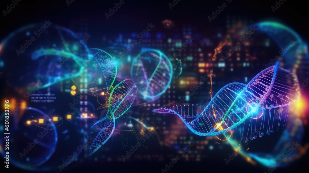 DNA sequencing and DNA structure display with genetics, DNA sequencing ...
