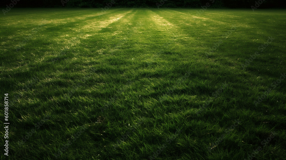 Soccer green grass as a banner background, banner size. Generative AI ...