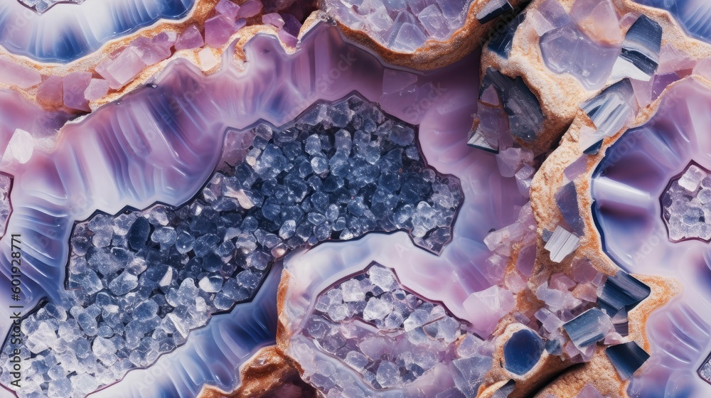 seamless macro view of a crystal geode showcasing the detailed ...